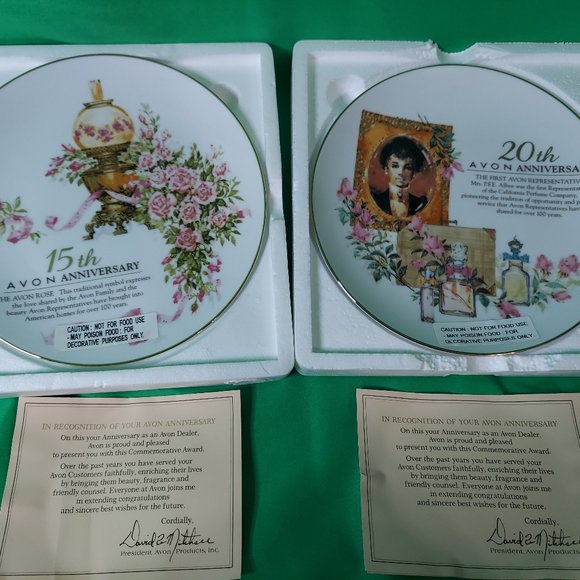 AVON AWARD COLLECTIBLES | Other | Vintage Avon 5th And 2th Anniversary ...
